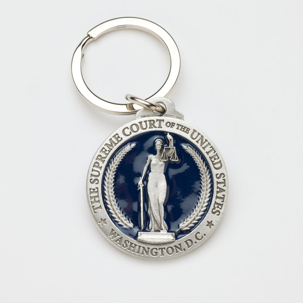 Supreme Court Lady Justice Pewter Keychain – Supreme Court Gifts