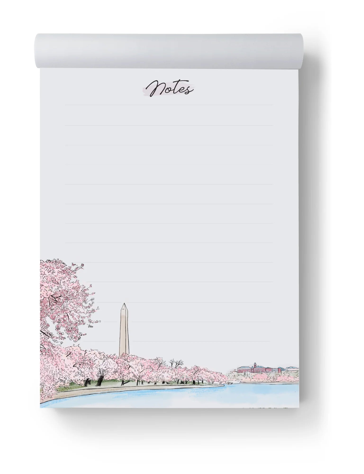 Cherry Blossom Washington Monument Notepad – Supreme Court Gifts
